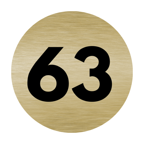 Brass Engraved Self-Adhesive Locker Number | Lockertek